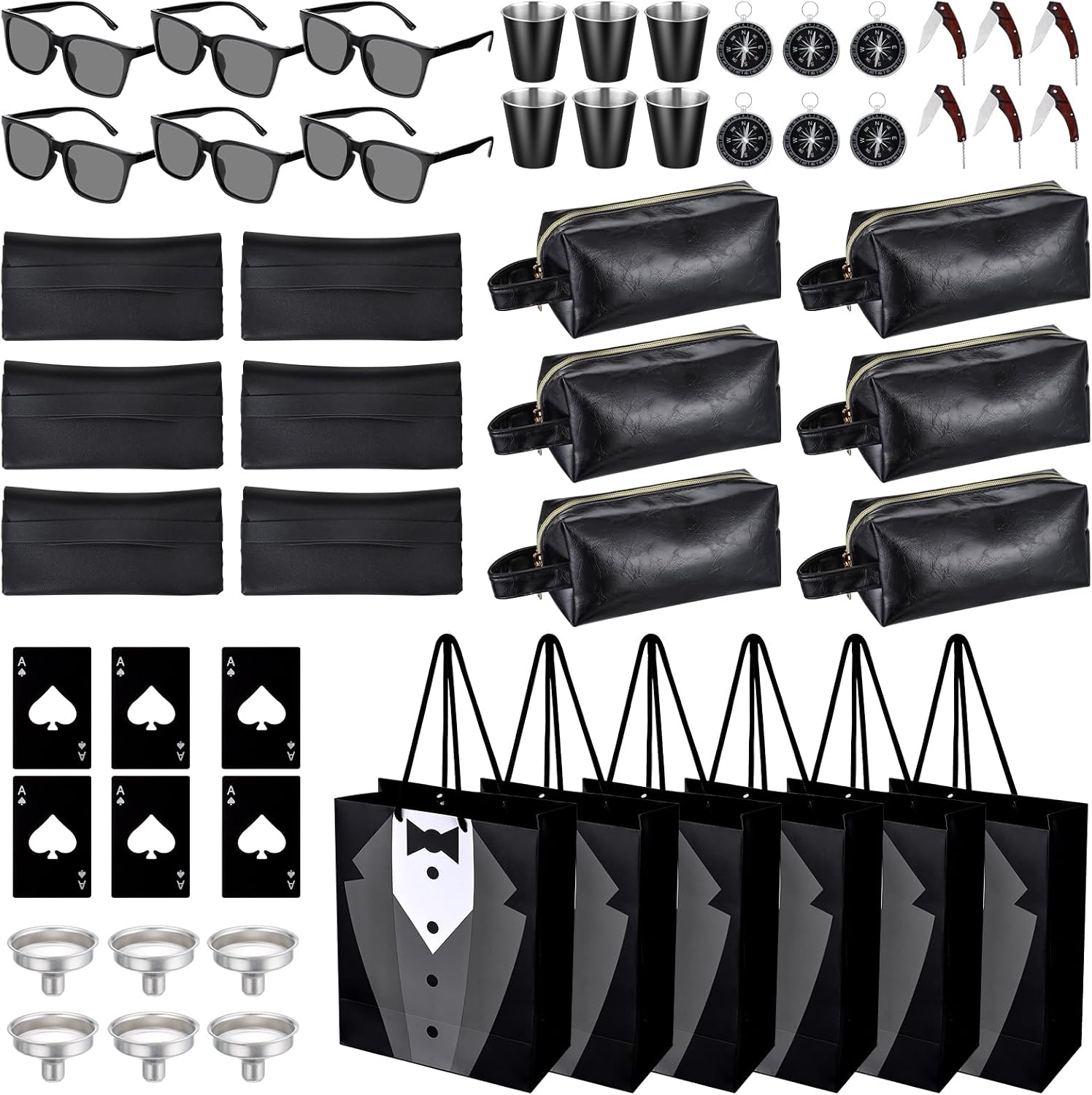 Amazon.com: 54 Pack 6 Set Baby Shower Prizes For Men, With Storage Bag ...