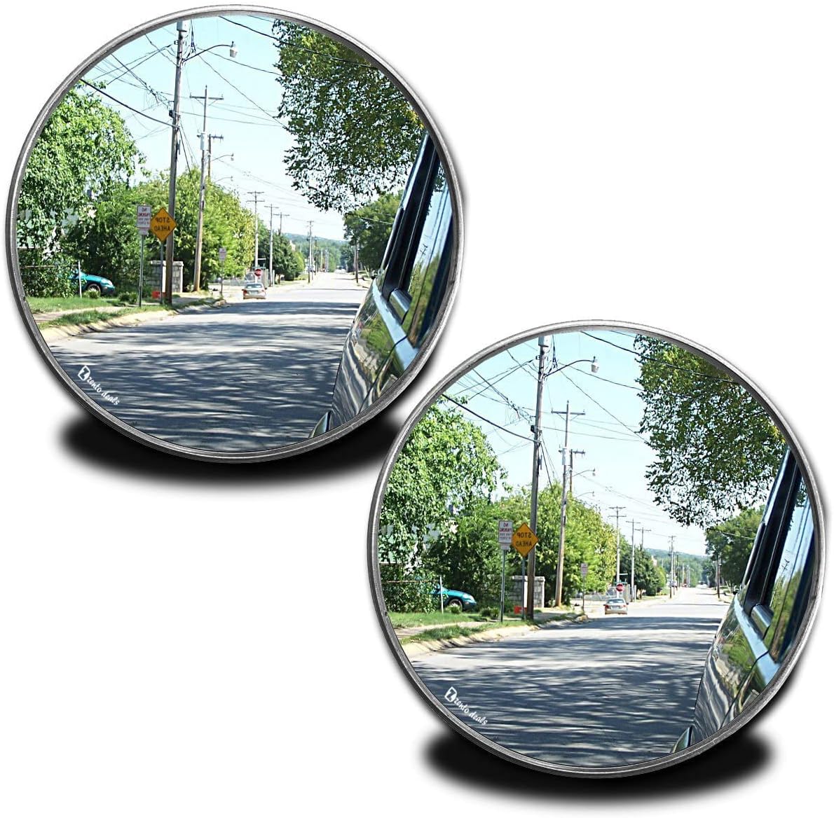 Amazon.com: Zento Deals Pack of Two 2 Inch Stick-on Rearview Blind Spot ...