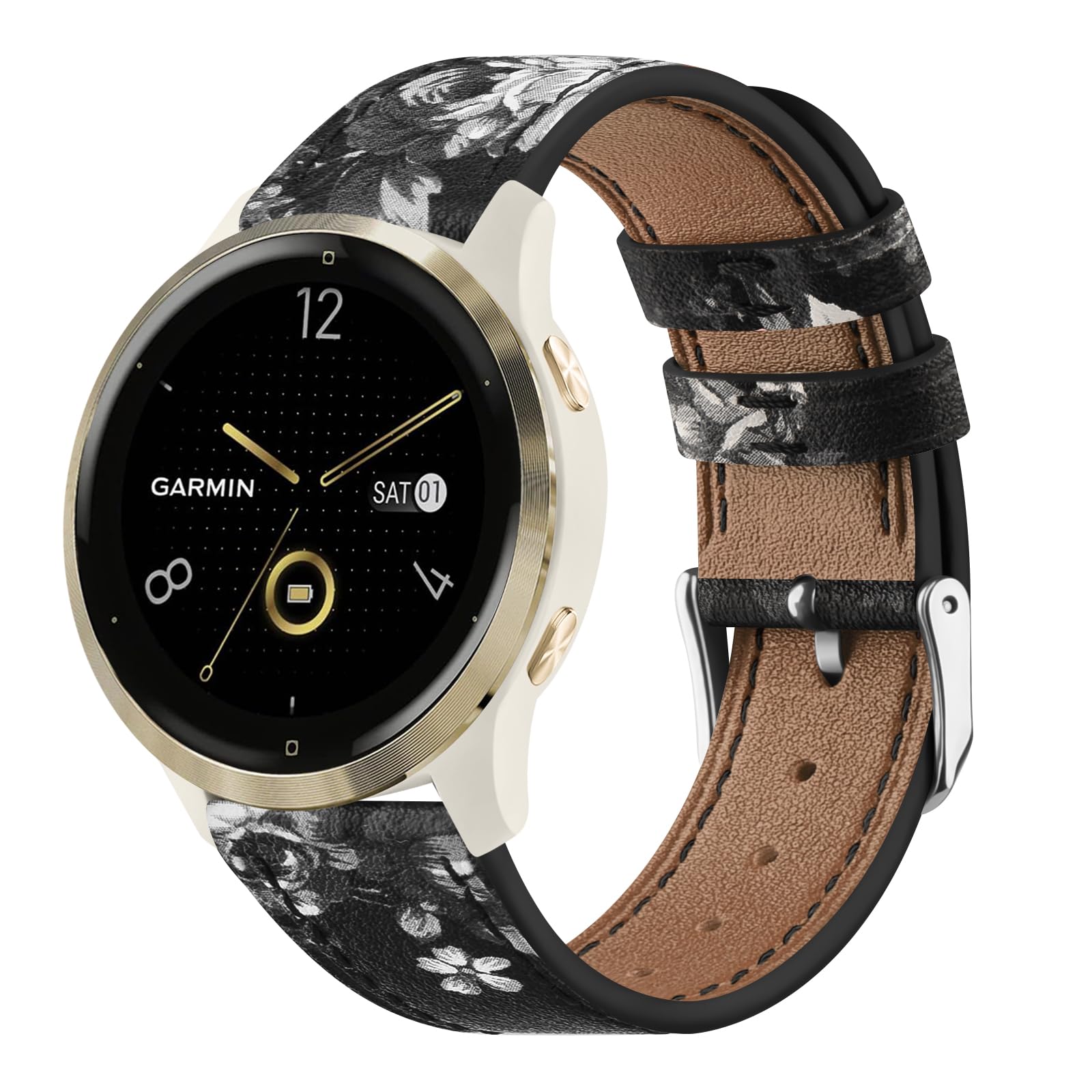 Leather Bands for Garmin Venu 3S Band/Forerunner 265S Band/Garmin ...