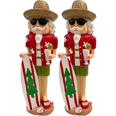 Amazon.com: Needzo Wooden Santa Nutcracker with Flamingo, Tropical ...