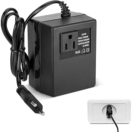 Transformateur 220V/240V to 110V/120V, Adaptateur de Prise Convertisseur de Tension de ...