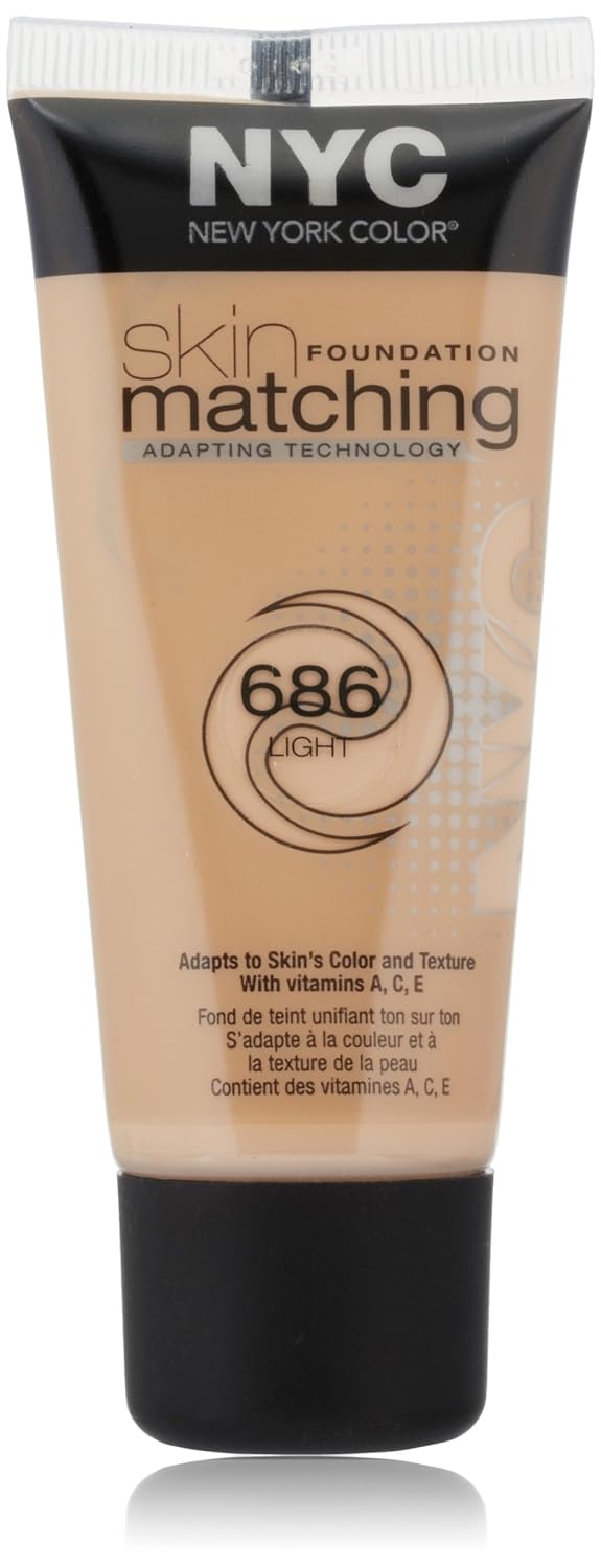 Amazon.com : New York Color Skin Matching Foundation, Light, 1 Fluid ...
