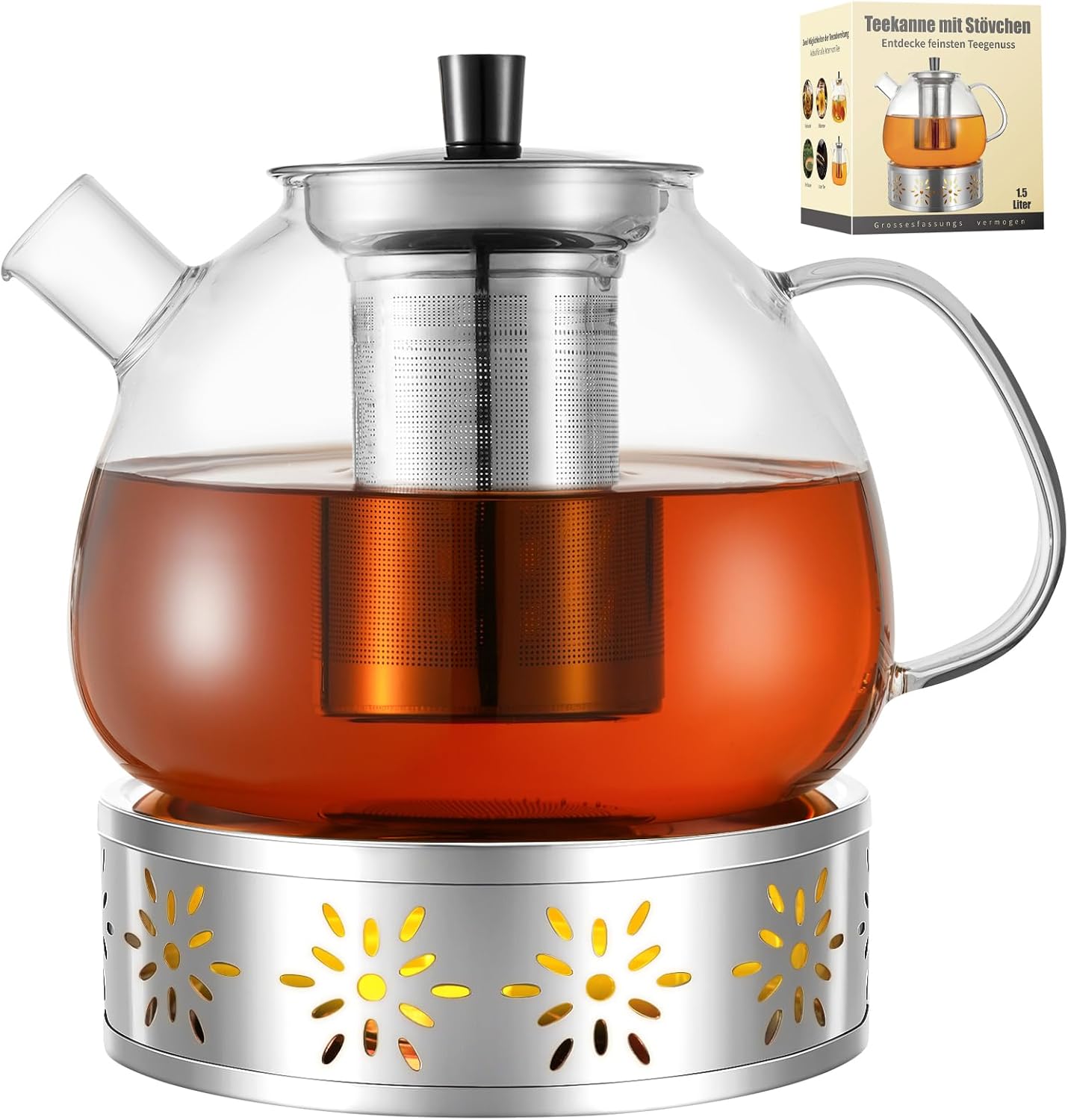Elegantes Teekanne Mit Stövchen Depot Bilder