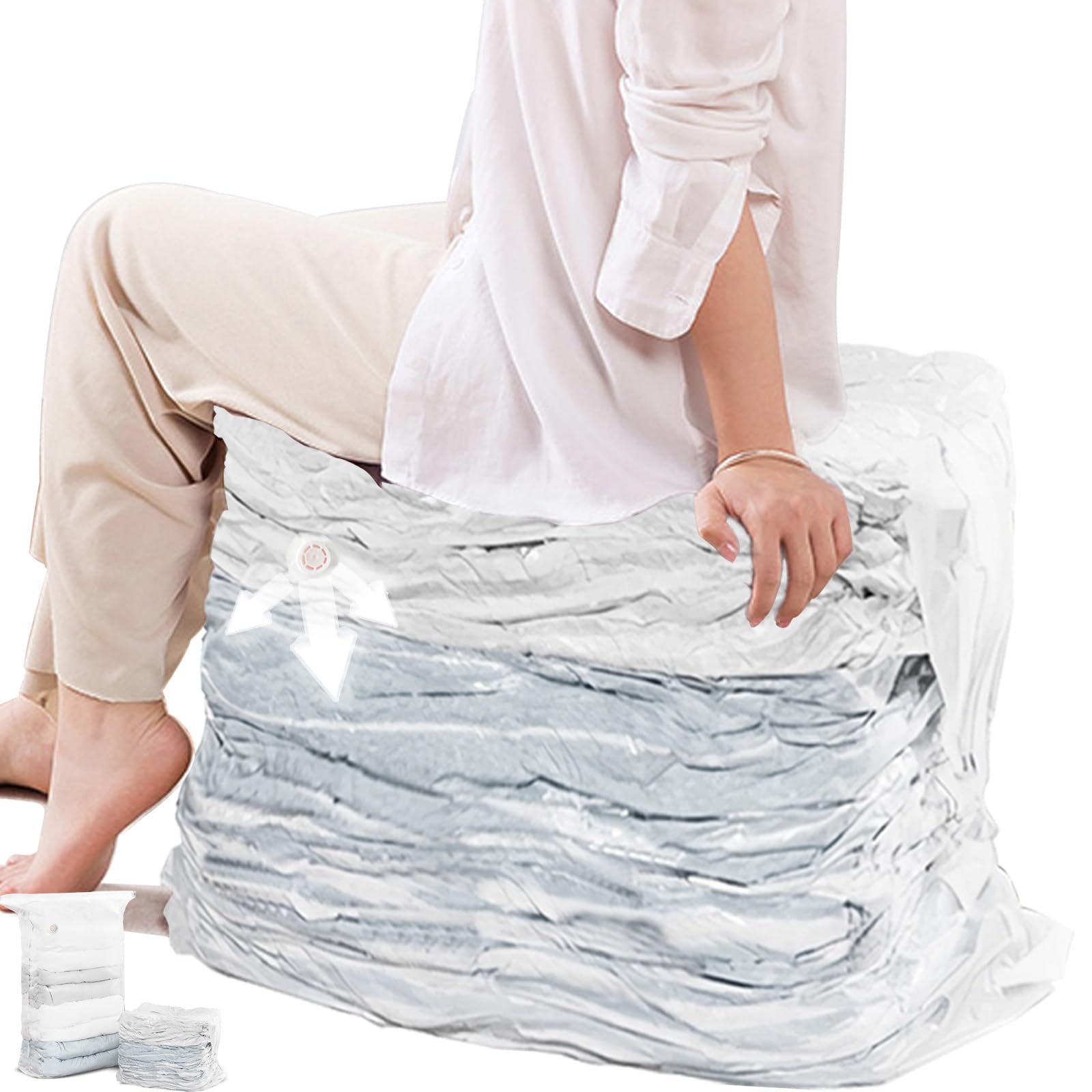 Amazon.com: Transparent Cube Vacuum Storage Compression Bags 4 Pack ...