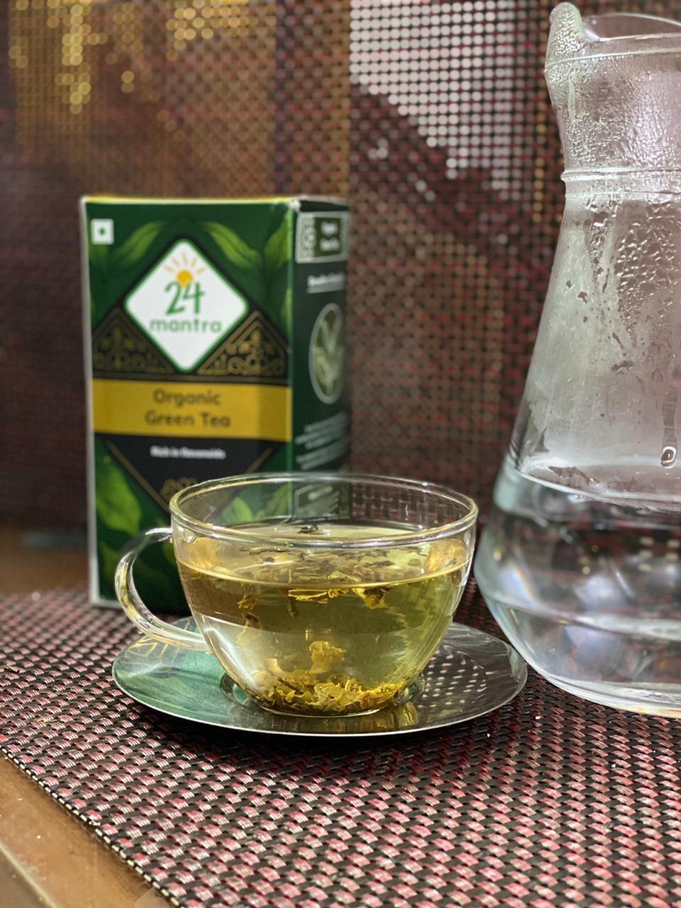 24 Mantra Organic Green Tea Powder - 100 GMS | Pack of 1 | 100% Organic ...