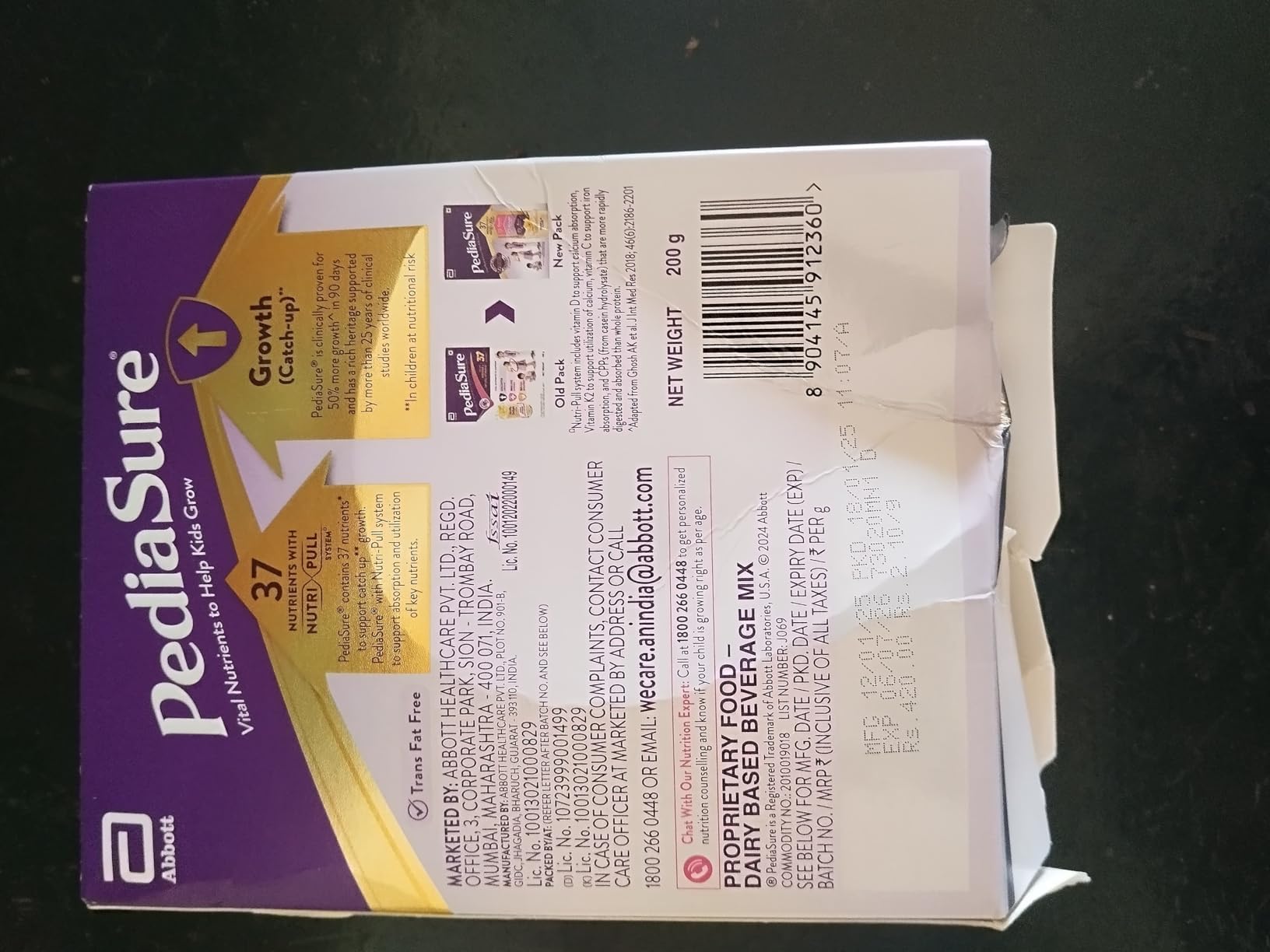 Pediasure Health & Nutrition Drink Powder 200 grams,Vanilla ...