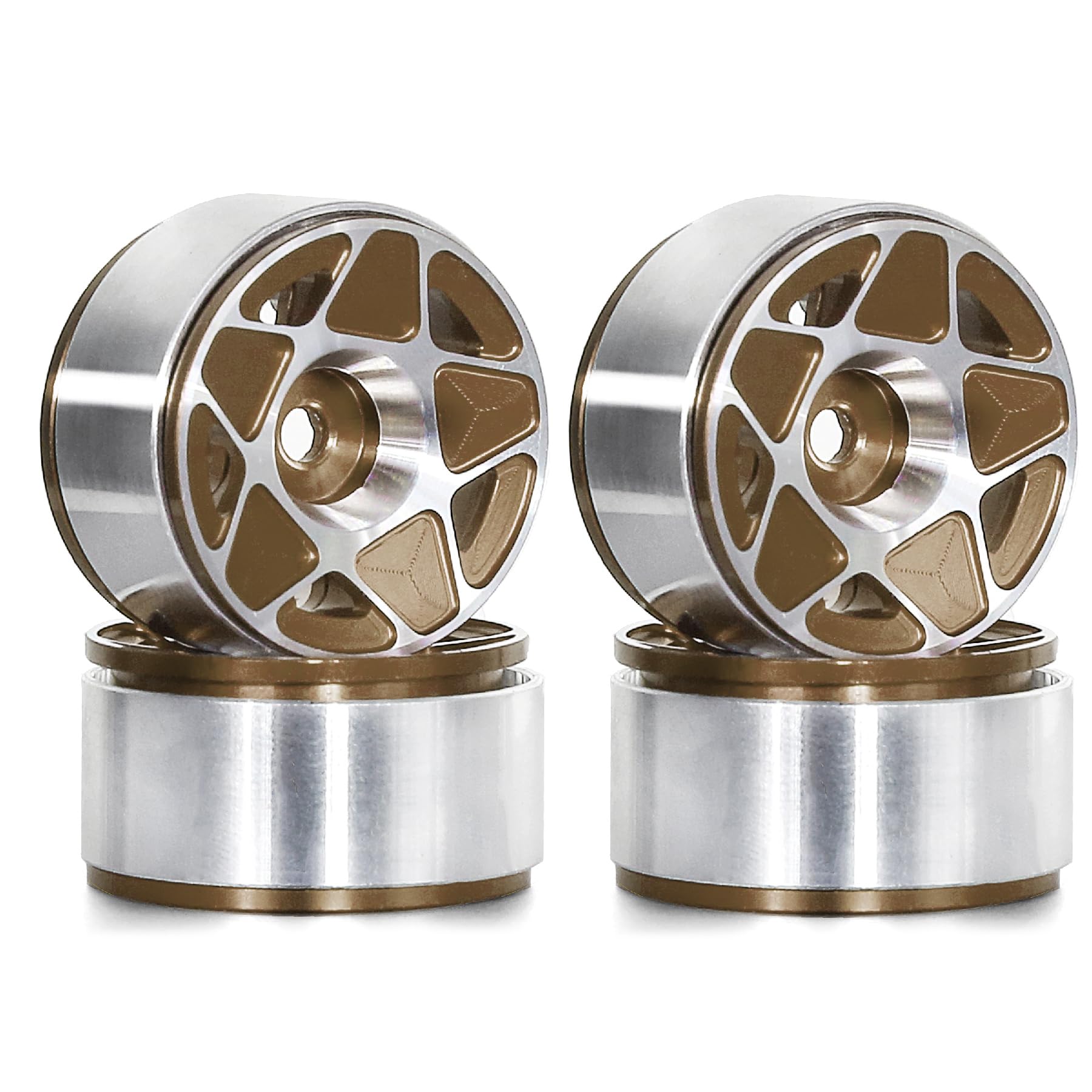 Amazon.com: Chanjorlin 1.0 RC Beadlock Wheels Rims 12mm Hex 1/24 1/18 ...