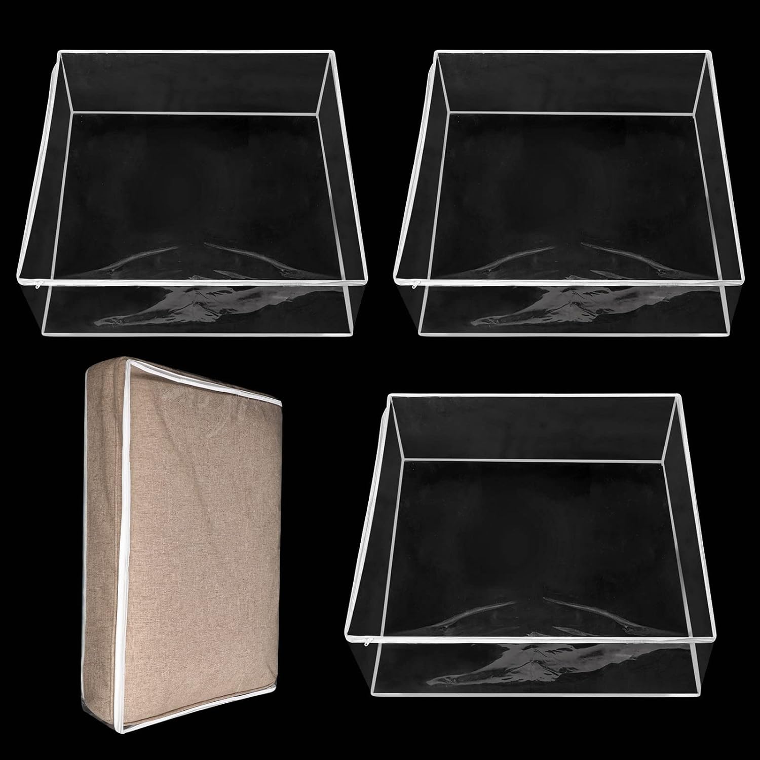 Amazon.com: Geetery Plastic Sofa Seat Cushion Covers PVC Waterproof ...