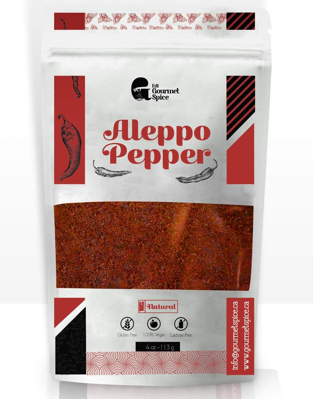 Edi Gourmet Spice Aleppo Pepper - 113g / 4 oz, Crushed Red Pepper ...