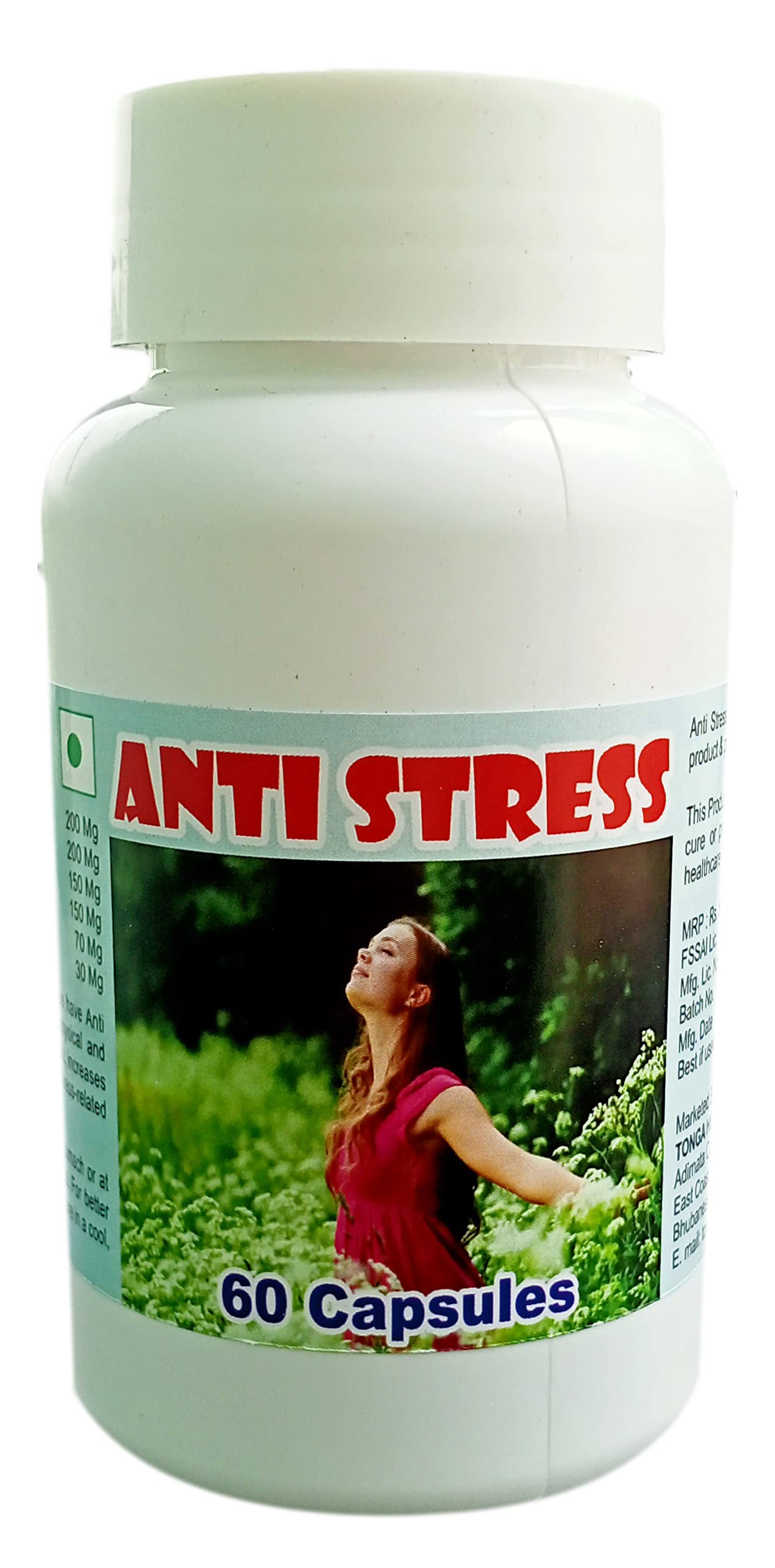 Buy ANTI STRESS CAPSULES - 60 CAPSULES (GET 1 BOTTLE ANTI STRESS 50ML DROPS FREE) Online at Low ...