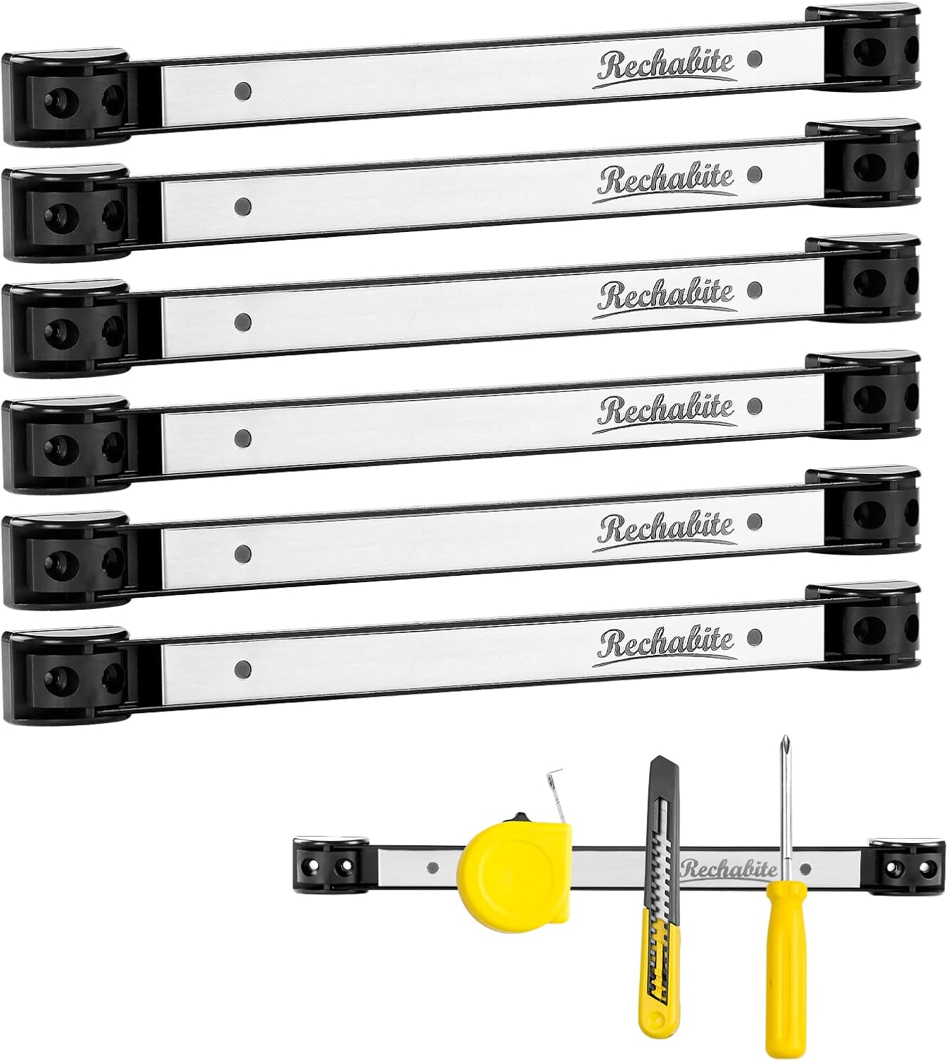 Amazon.com: Rechabite 6 Pieces 12" Magnetic Tool Holder Strip ...