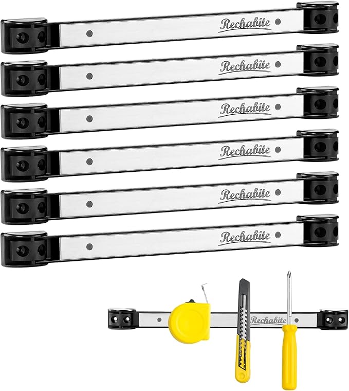 Amazon.com: Rechabite 6 Pieces 12" Magnetic Tool Holder Strip ...