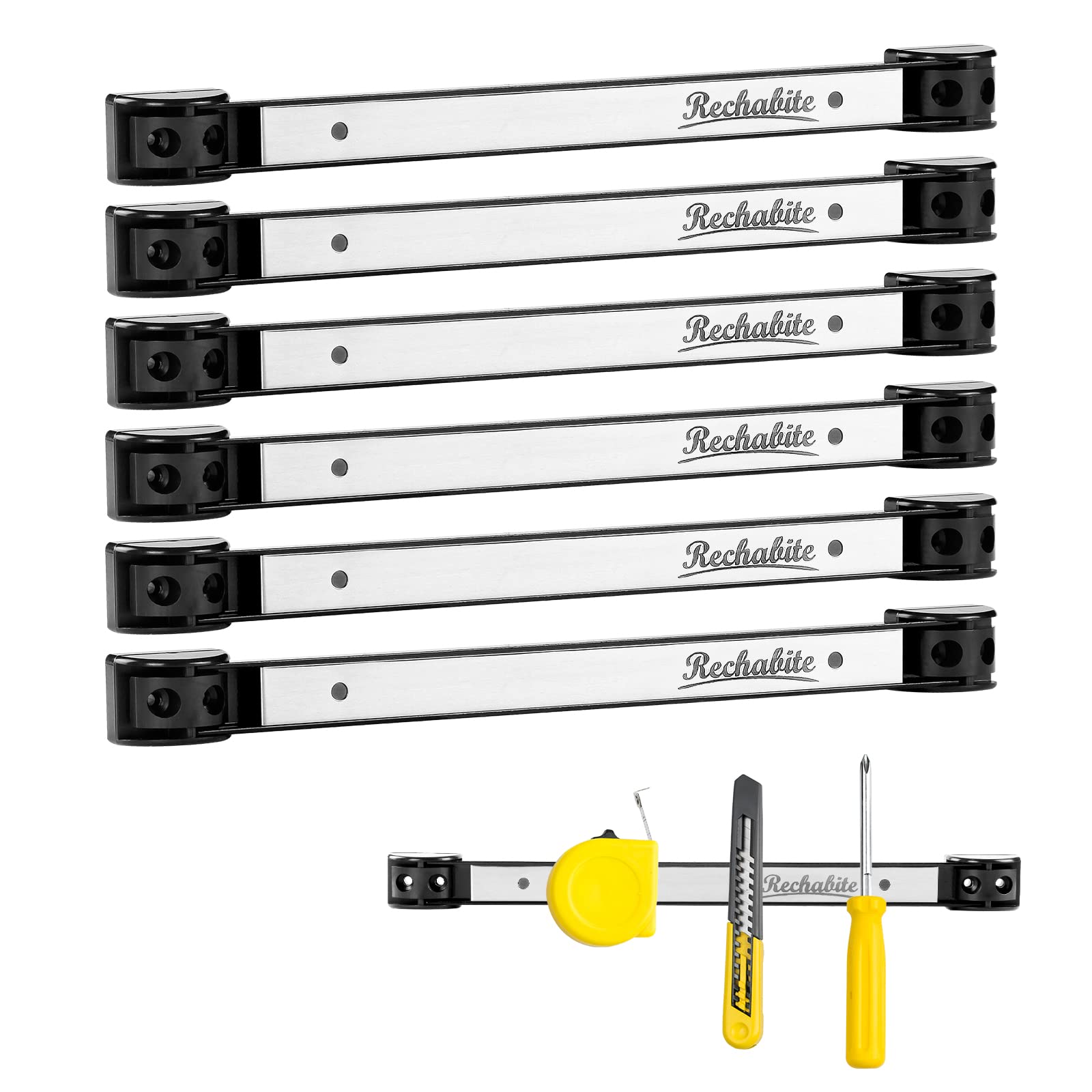Amazon.com: Rechabite 6 Pieces 12" Magnetic Tool Holder Strip ...