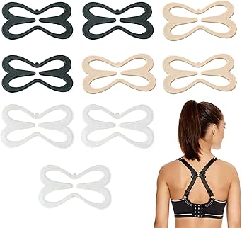9PCS Bra Clip for Racer Back Non Slip Bra Strap Clips 3color Bra Strap ...