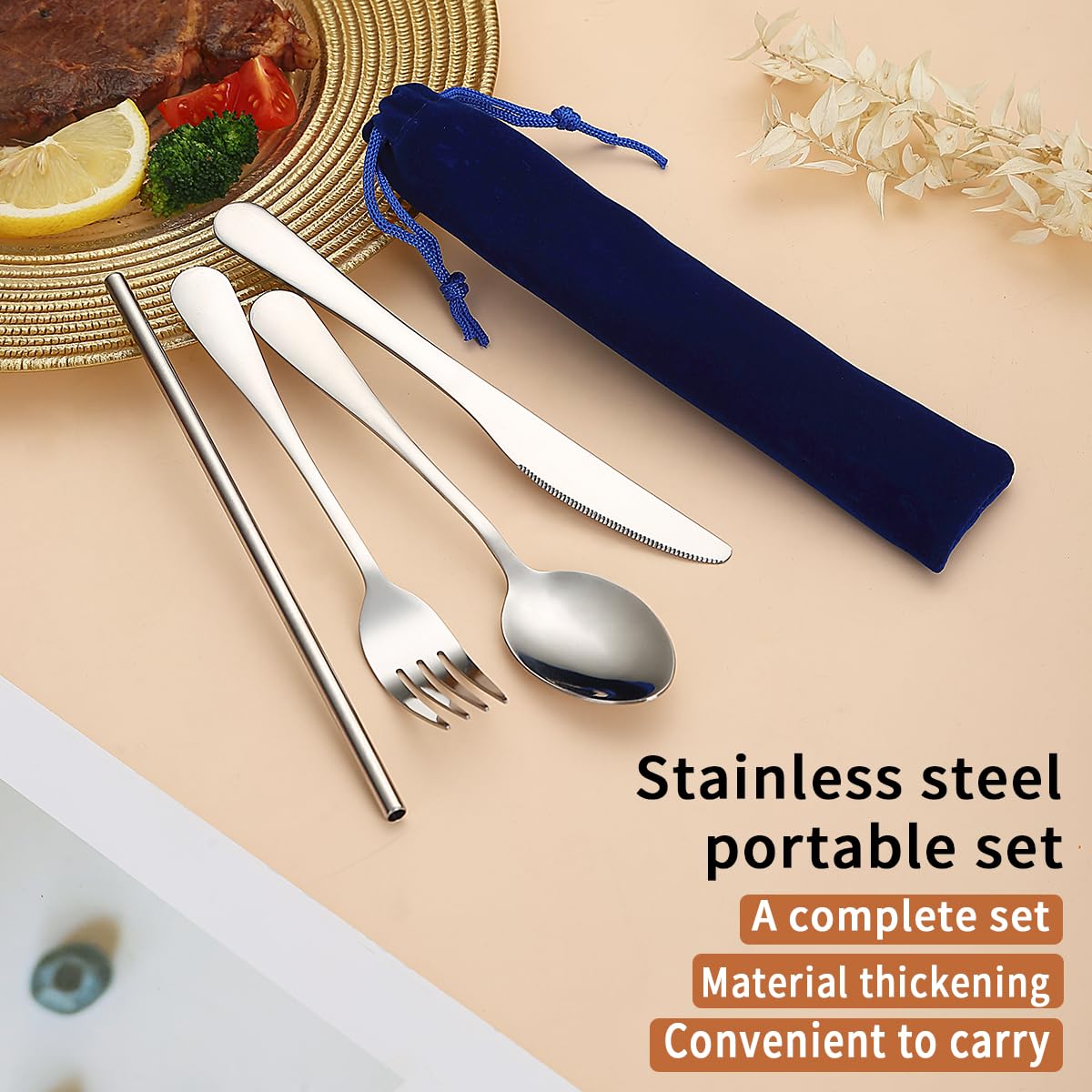 Snapklik.com : Portable Flatware, Reusable Camping Flatware, Bento Box ...