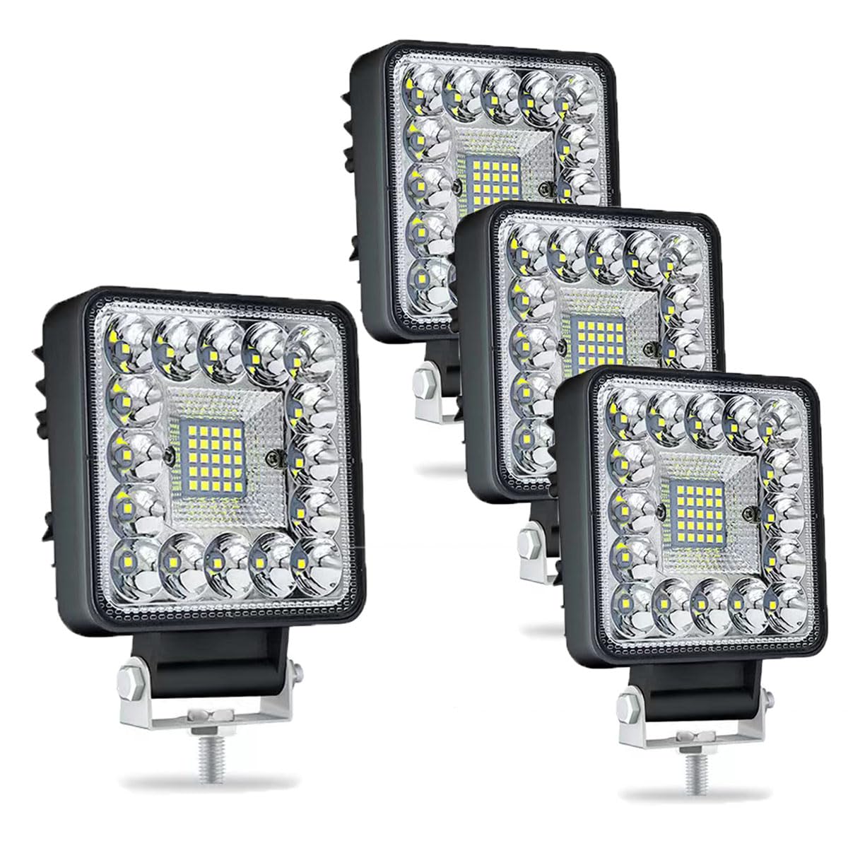 Amazon.com: LED Tractor Work Lights - 4 Inch LED Pods 123W Square 12V ...