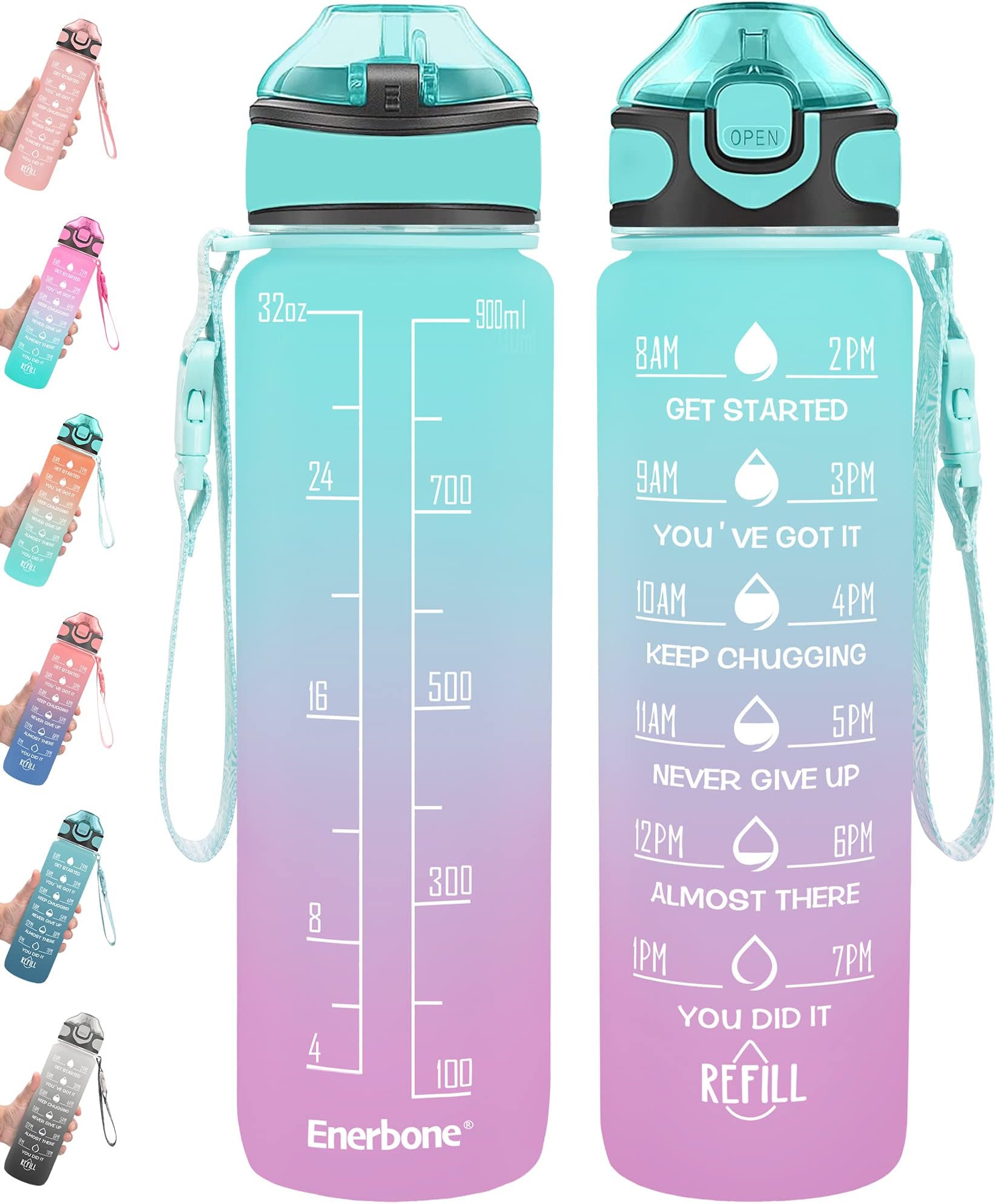 Amazon.com: Live Infinitely 24 oz Water Bottle with Time Marker ...