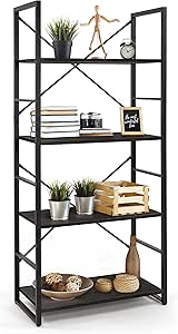 Amazon.com: CAPHAUS 4 Tier Bookshelf, 24 Inch Width Free Standing Shelf ...