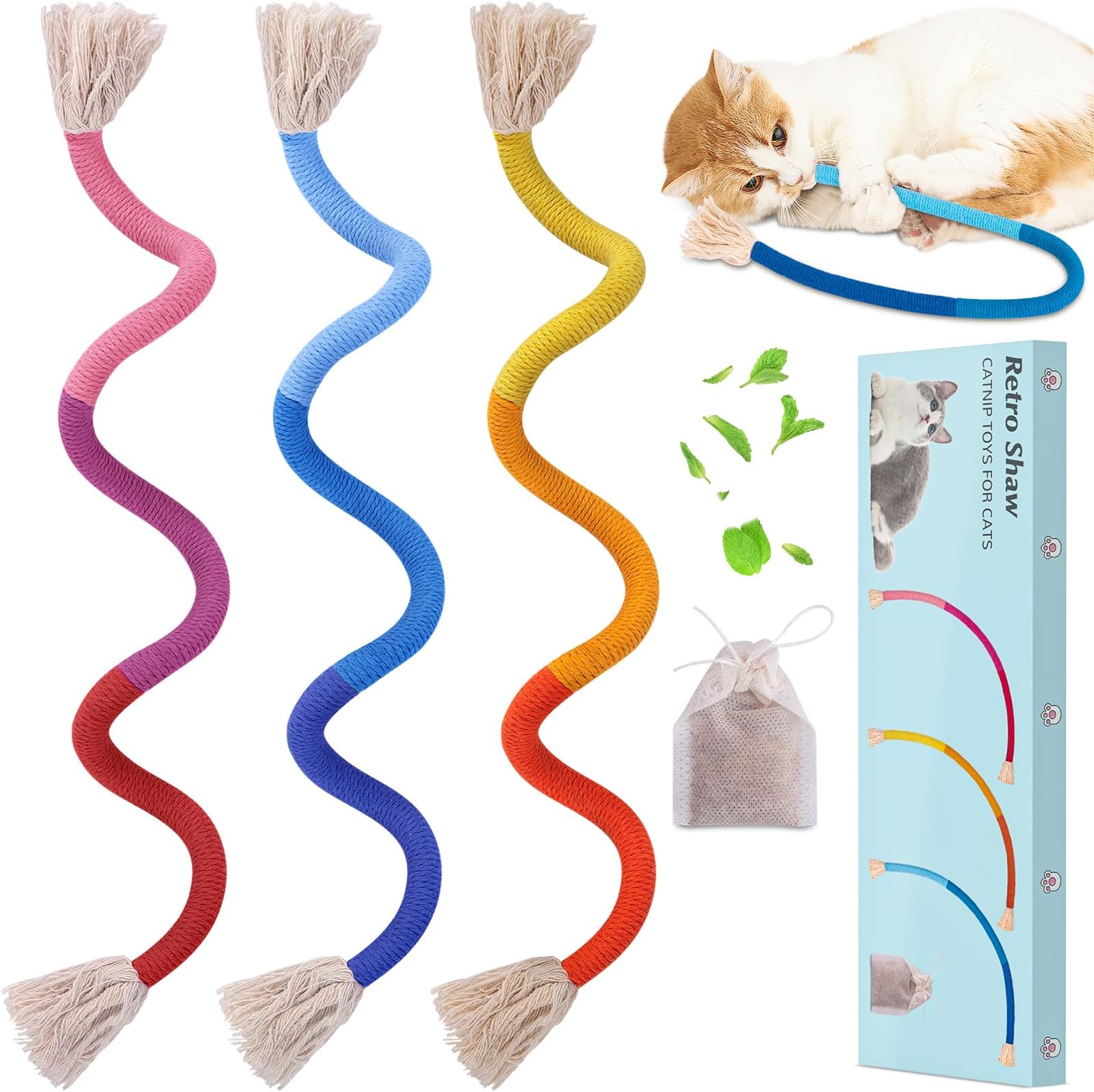 Amazon.com : ISMARTEN Pet Wide Colorful Springs Cat Toys for Cat Kitten ...