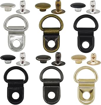 BDS-HOME 120sets Shoelace Hooks 6 Colors Metal Hook D-Ring Eyelet Buckles Mounting Clips Fitting ...