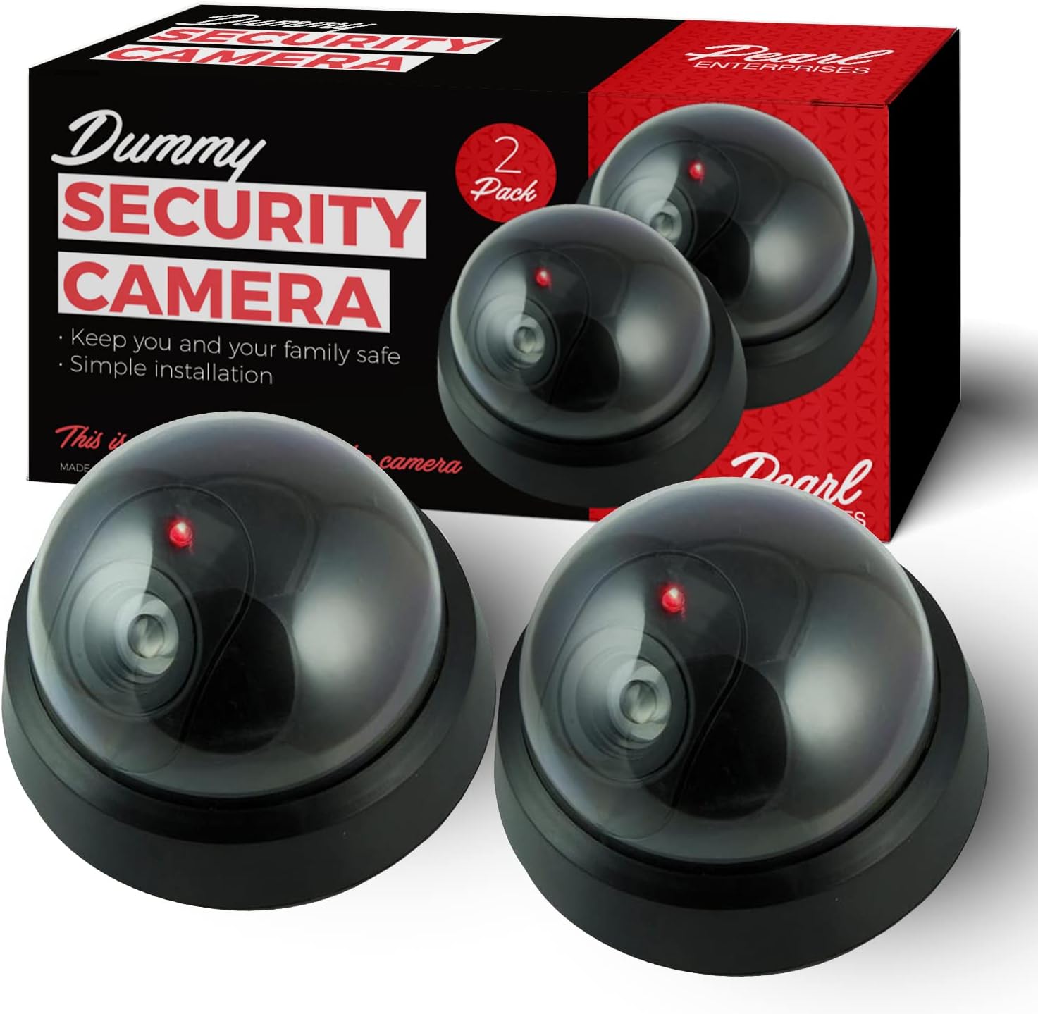 Amazon.com: Dummy Fake Security Surveillance CCTV Dome Camera with One ...
