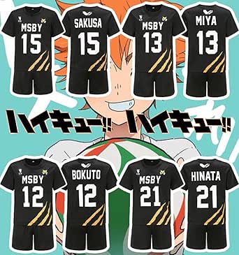 Amazon.co.jp: ハイキュー MSBY コスプレ衣装 ブラックジャッカル 日向翔陽 宮侑 木兎光太郎 佐久早聖臣 背番号 ...