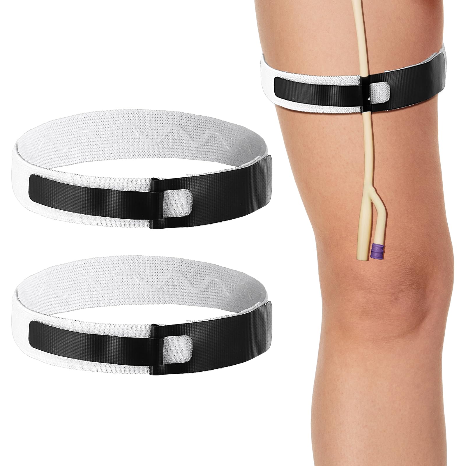 Gjinxi 2PCs Foley Catheter Leg Strap, Fastening Tape Anti Slip Catheter ...