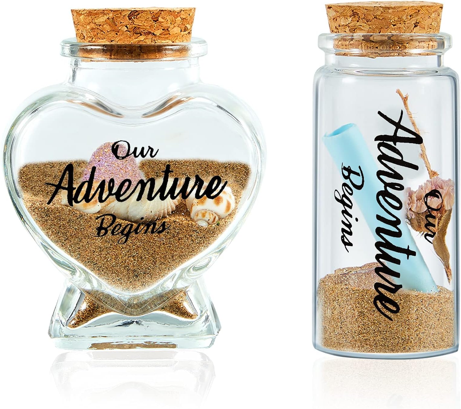 Amazon.com: Sinseike Personalized Heart Glass Honeymoon Sand Keepsake ...