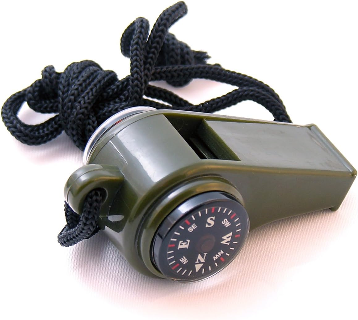 Amazon.com : Wholesale Lot 20pcs Signal Whistles w/ Compass 4 survival ...