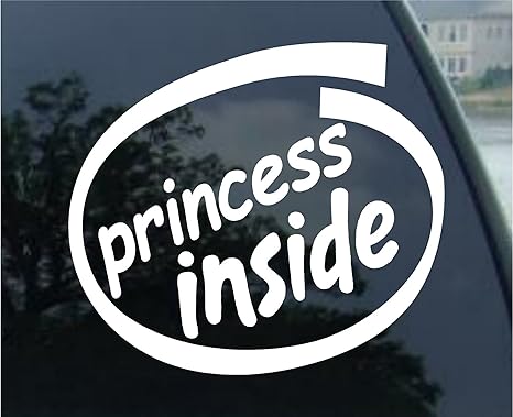Amazon.com: Princess Inside vinyl decal sticker, Hot Pink : Automotive