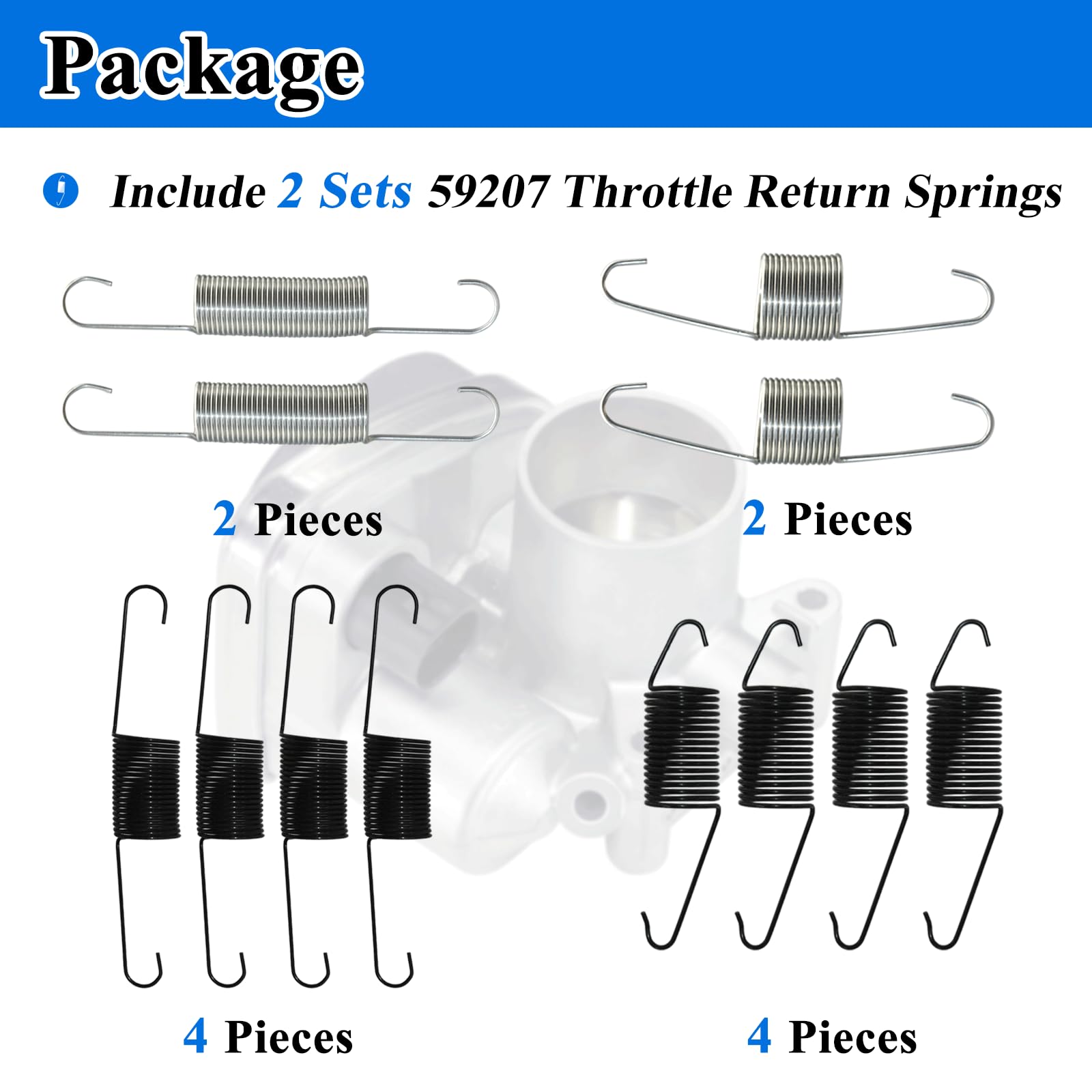 Snapklik.com : Zeiboat 2 SET 59207 Throttle Return Springs Replacement