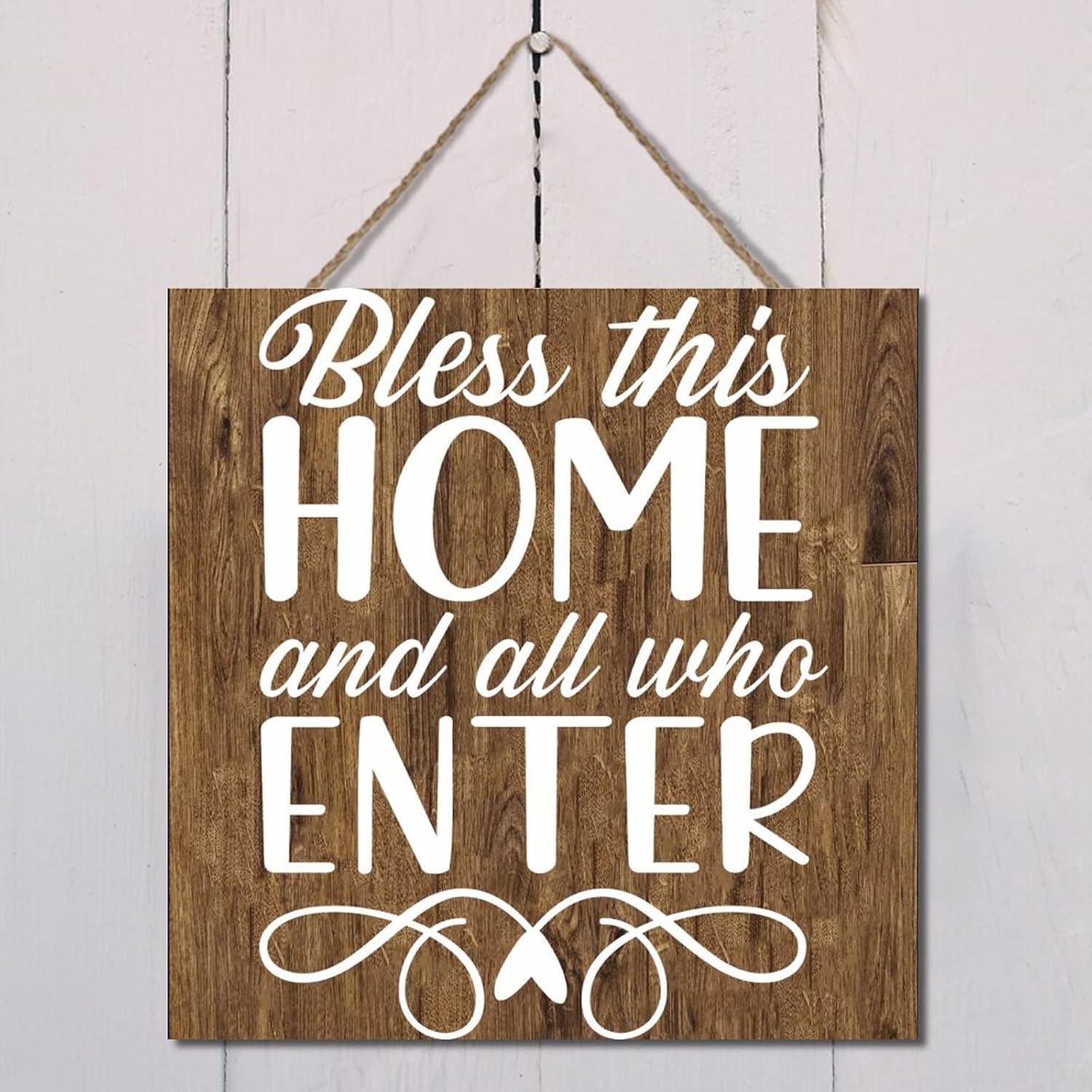 Amazon.com: Wood Plaques Bible Verses Bless This Home and All Who Enter ...