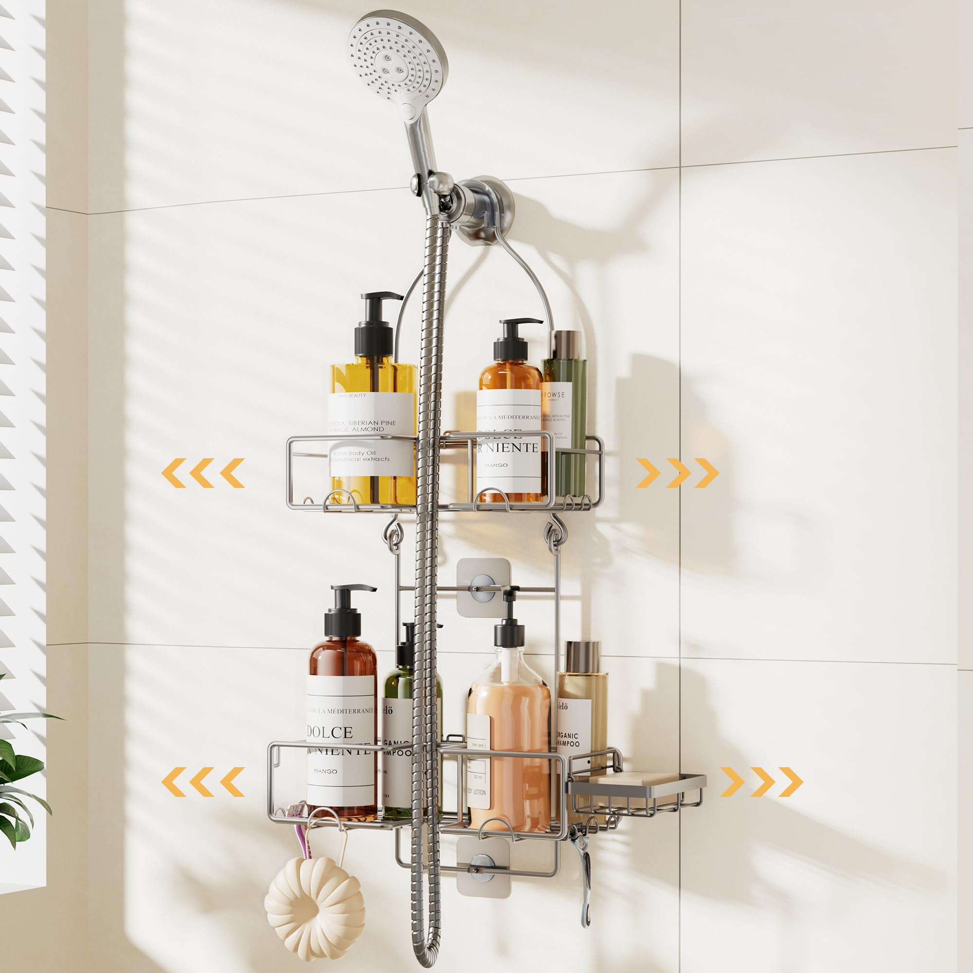 Amazon.com: Yofidra Shower Caddy Hanging Adjustable Over the Shower ...