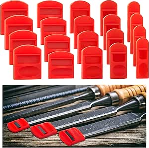 Marsui 20 Pcs Soft Silicone Chisel Edge Guard Set, Silicone Chisel Tip ...