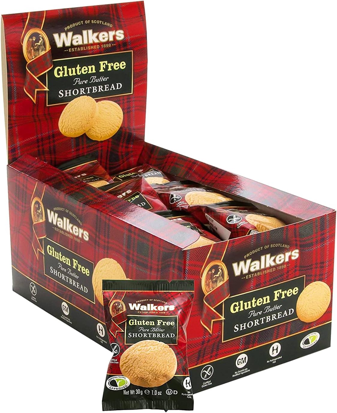 Amazon.com: Walkers Gluten Free Pure Butter Ginger & Lemon Shortbread ...