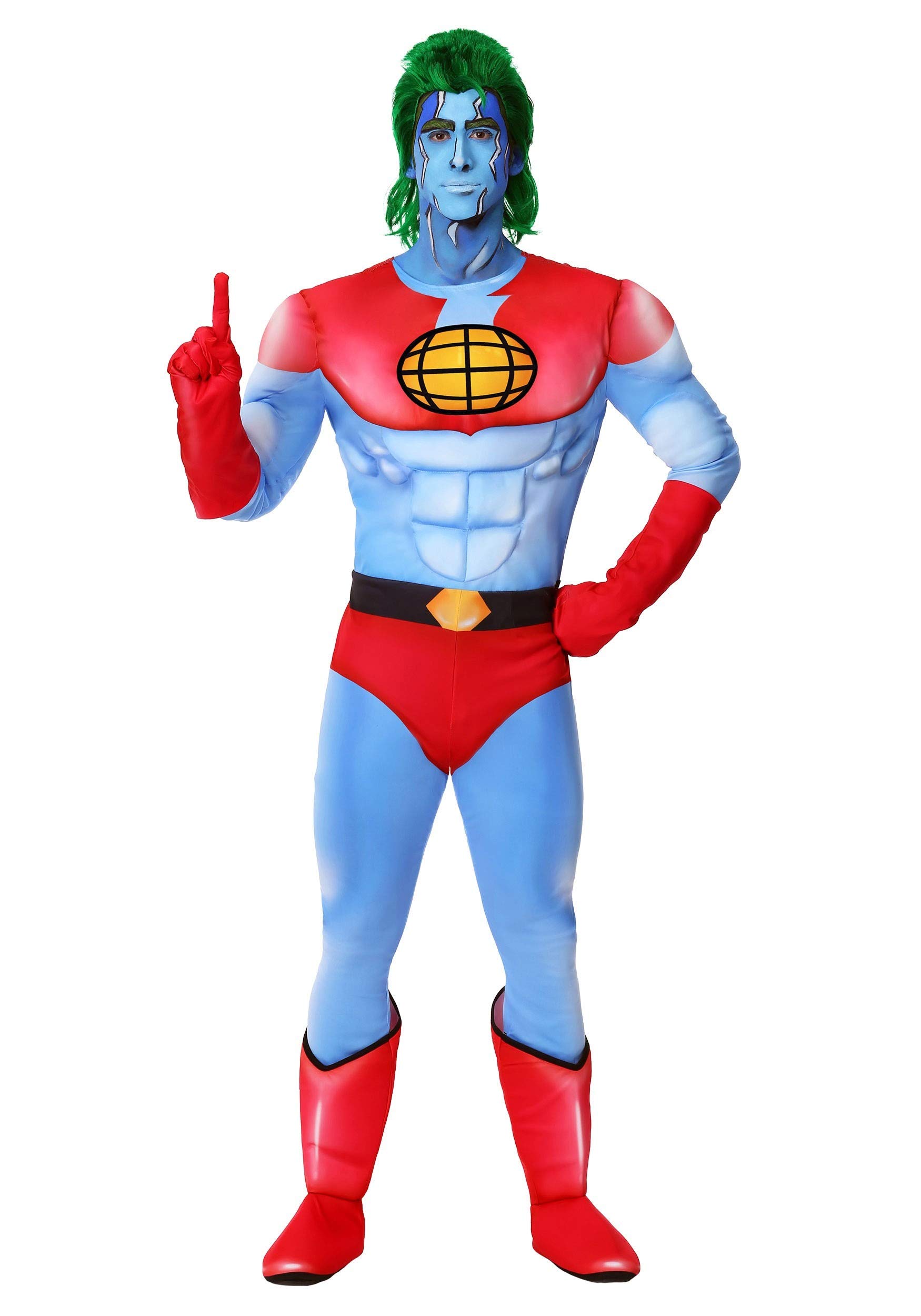Buy Adult Captain Planet Costume Men's Retro 90s Superhero Cartoon ...