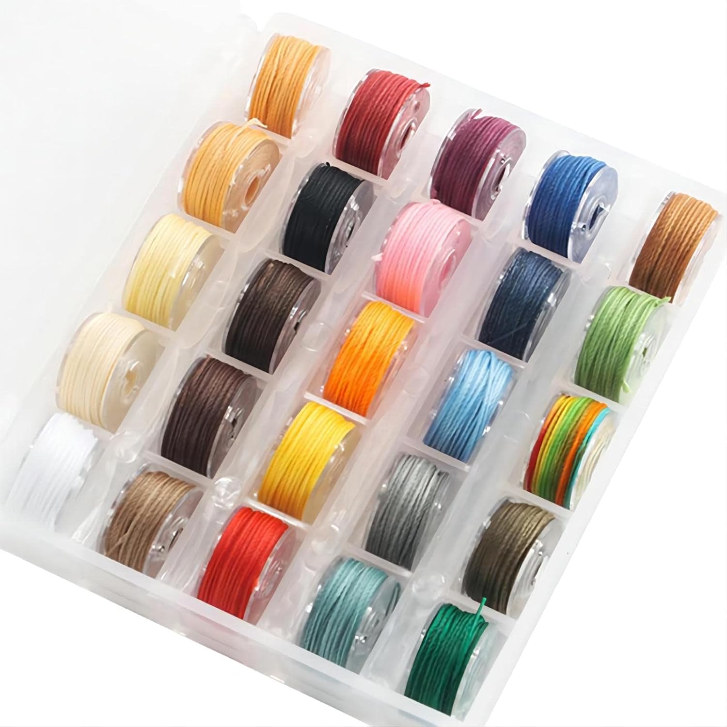 Amazon.com: Waxed String 25 Colors 0.6mm 382 Yard | Waxed Polyester ...