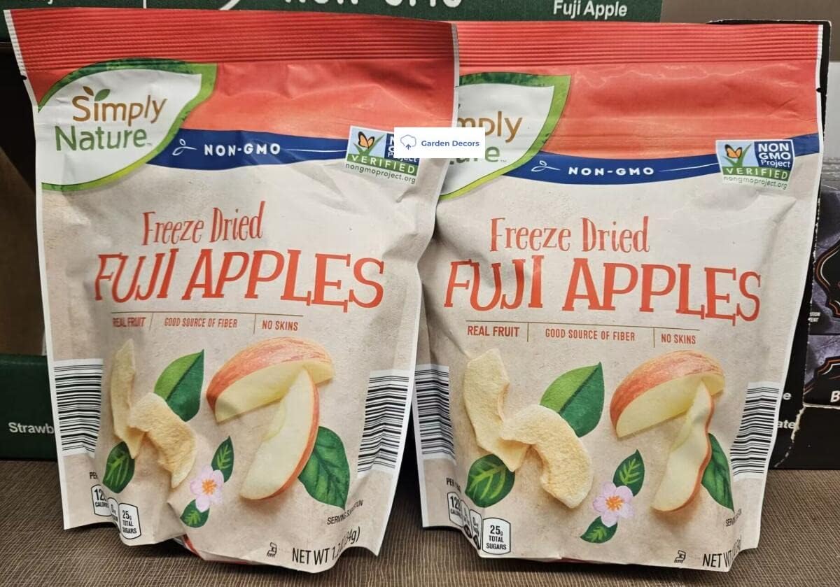 Amazon.com: Simply Nature NON-GMO Freeze Dried FUJI Apples 1.2oz 34g ...