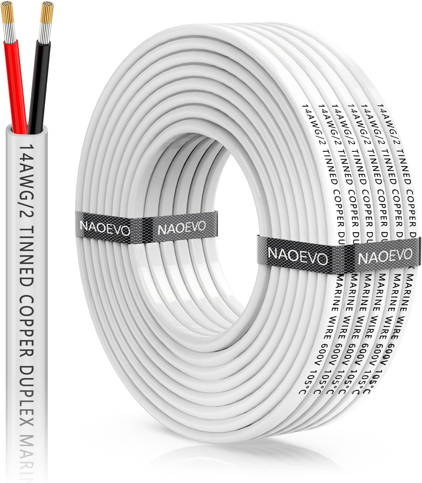 14 AWG Tinned Marine Primary Wire, Red, 50 Feet - Metal Wire - Amazon.com
