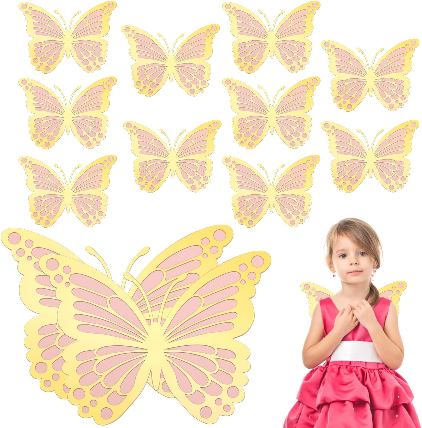 Amazon.com: 12pcs 3D Big Butterfly Stickers, Exquisite Large Butterfly ...