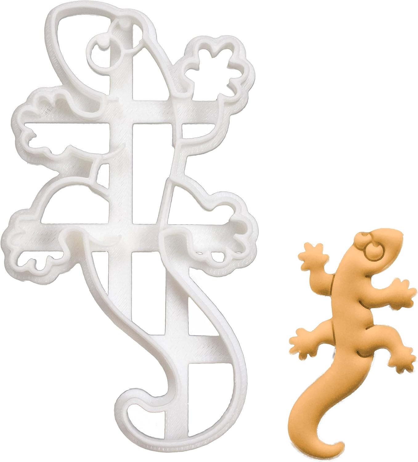 BAKERLOGY Gecko Lizard Cookie Cutter - Detailed Biscuit Cutter Design ...