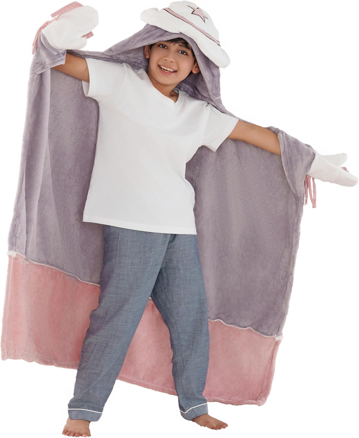 Amazon.com: Cuddly Buddies Plush Hooded Character Throw,VelvetLoft ...