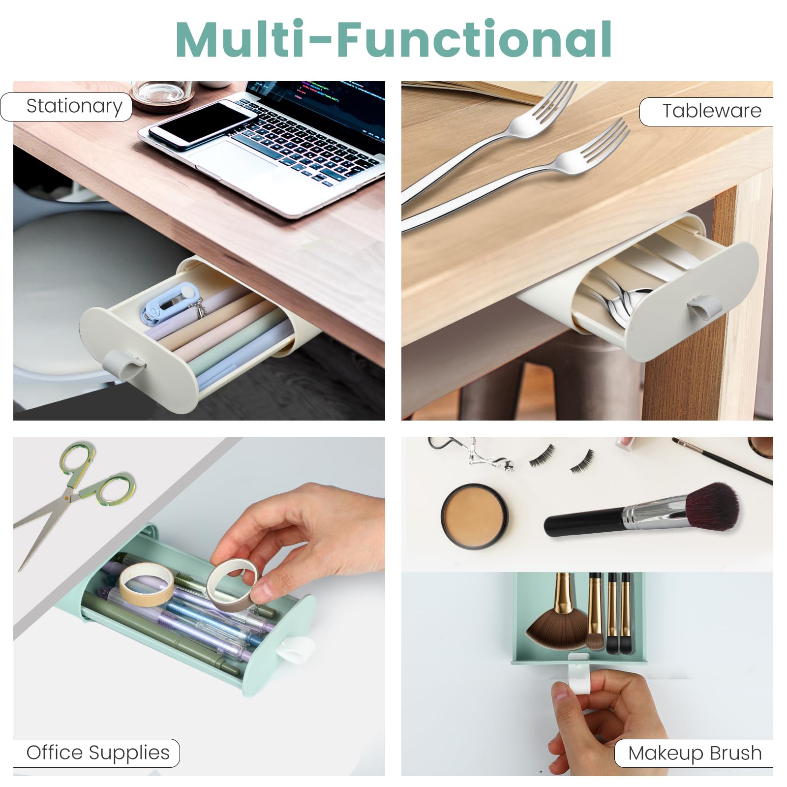 Snapklik.com : Under Desk Drawer Organizer, Large Under Desk Storage ...