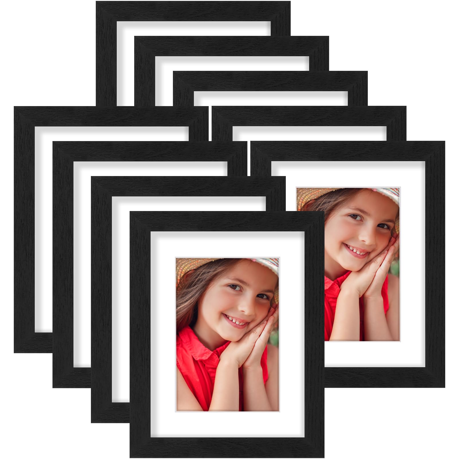 Amazon.com - Vittanly 6x8 Picture Frames Set of 9, Shatter Resistant ...