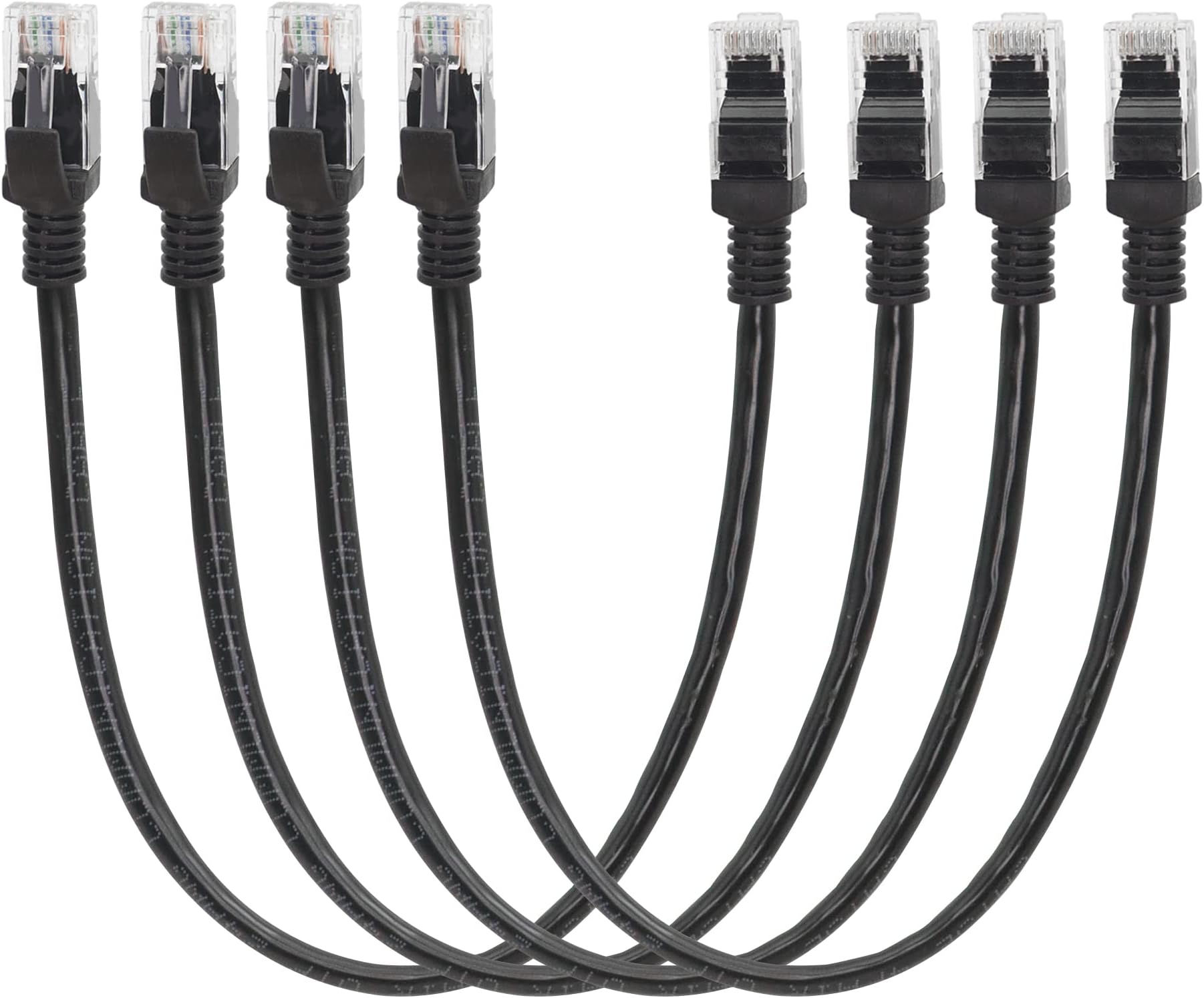 0.2M / 20cm Short Ethernet Cable / CAT5E Network Lead/Blue/BY CABLES 4 ...