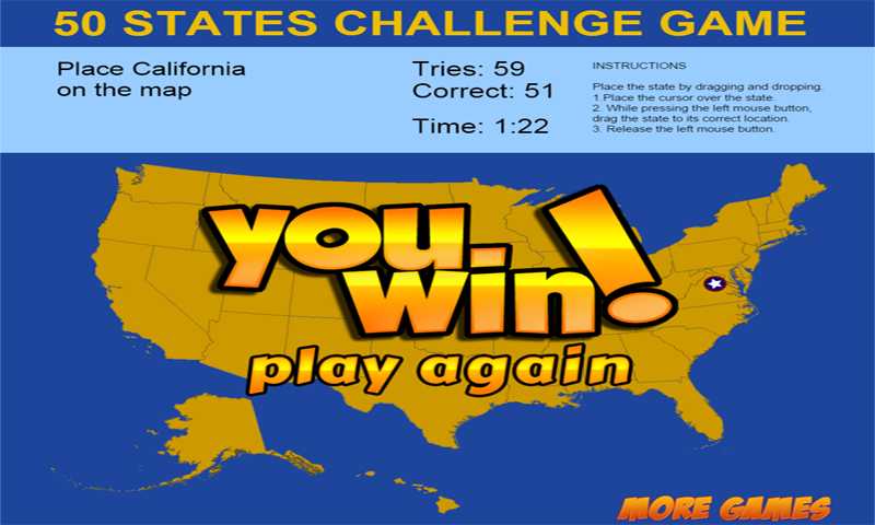 50 States Challenge Game - App on Amazon Appstore