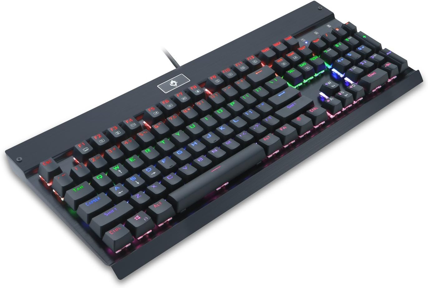 EagleTec KG010-R Gaming / Industrial Rainbow LED Backlit Mechanical ...