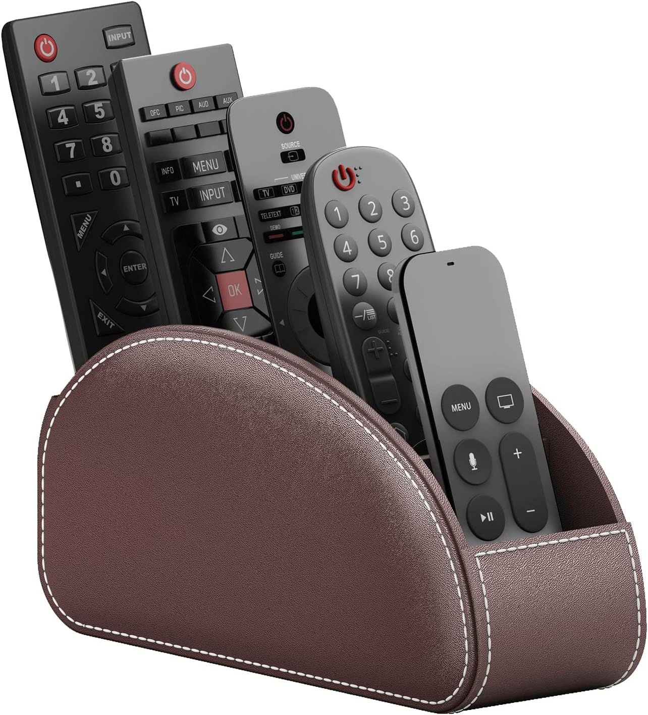 Amazon.com: Thipoten Remote Control Holder, Faux Leather Caddy/storage ...