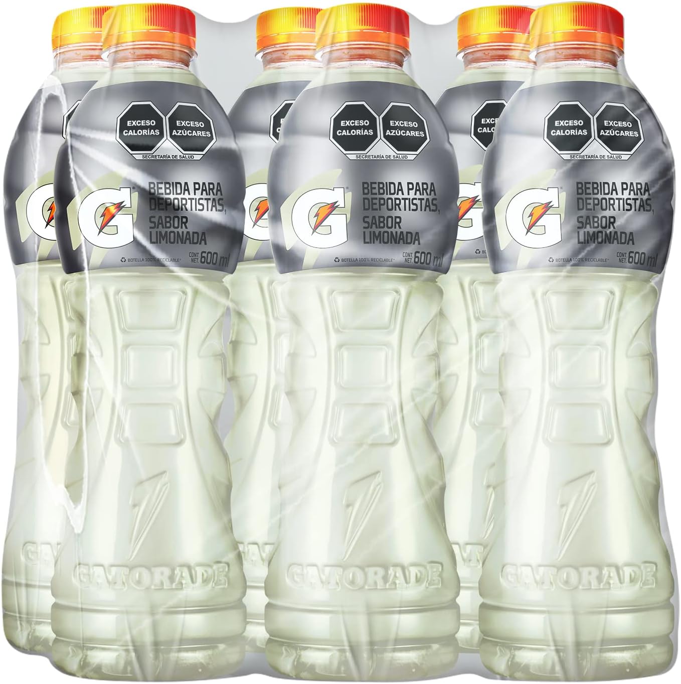 Gatorade, Sabor a Limonada, 6 Pack Pet, 600ml. : Amazon.com.mx ...