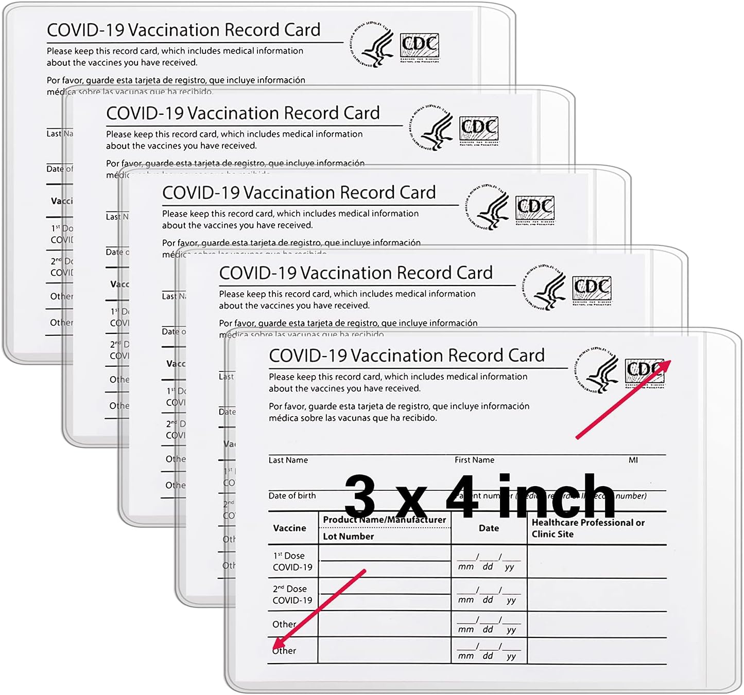 Amazon.com: Teetown Vaccine Card Holder,CDC Vaccination Card Protector ...